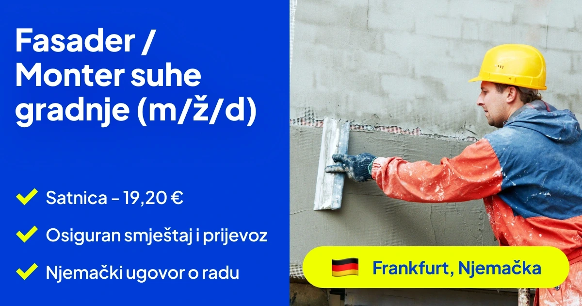 Facade Installer / Drywall Fitter Job – Frankfurt, Germany